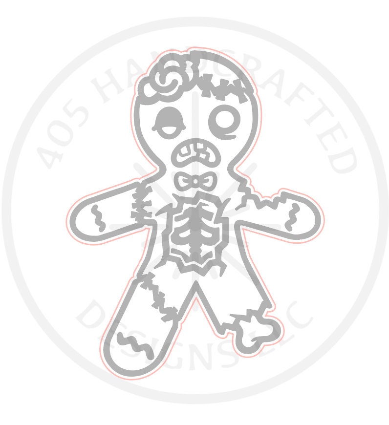 Zombie Gingerbread Man Laser SVG / Horror / Spooky / Halloween - Etsy