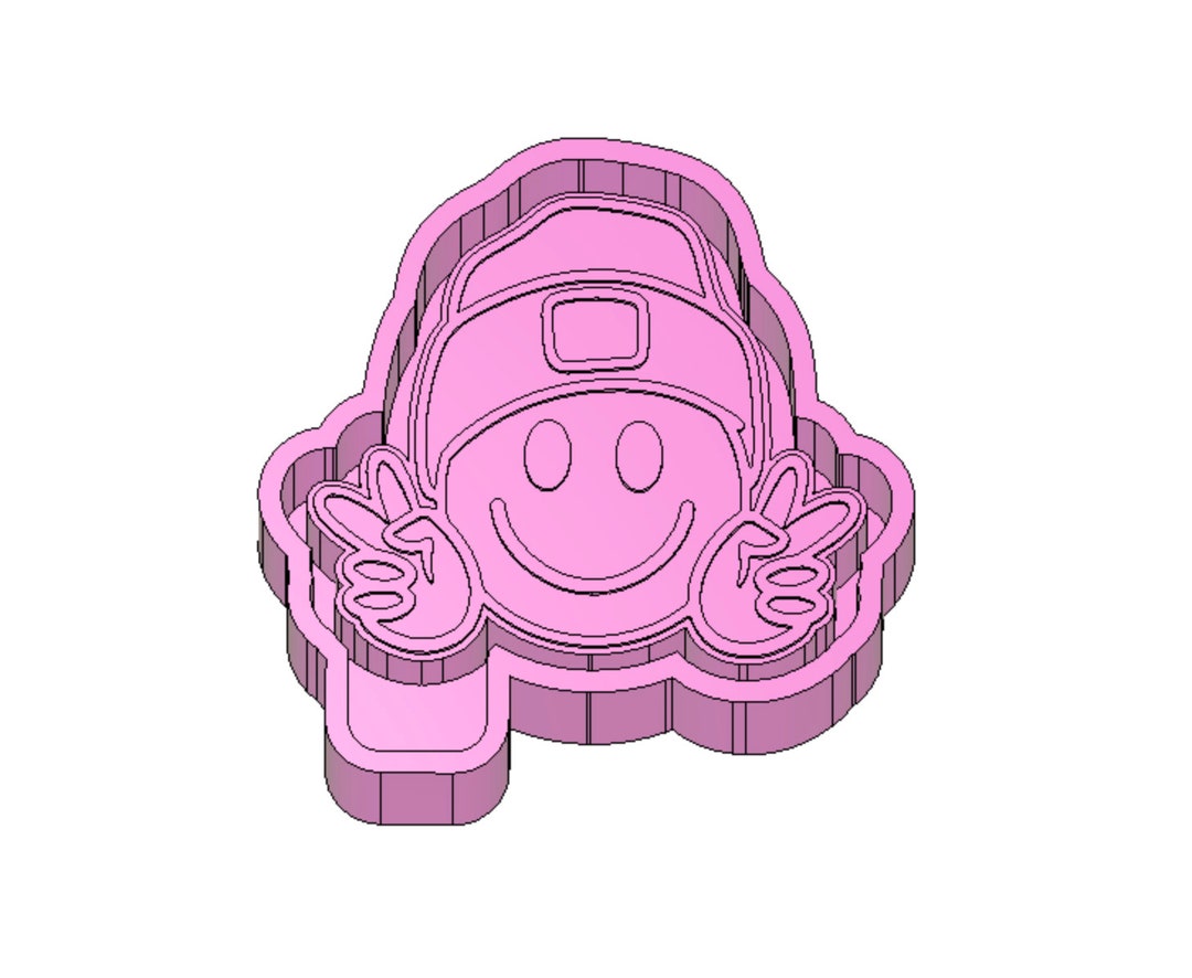 Peace Happy Freshie Blank for Molding 3D Printer File STL / Mold STL ...