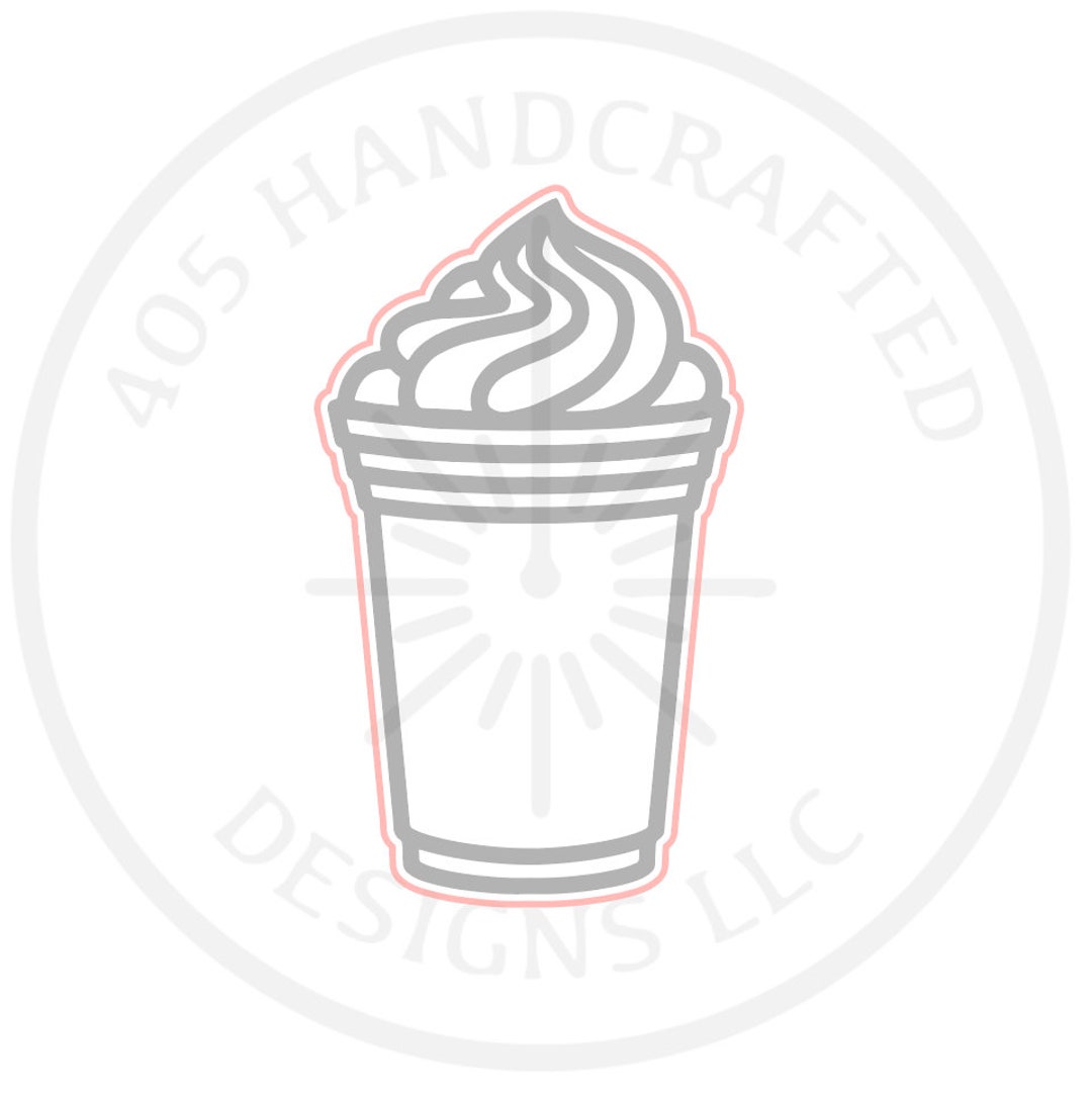 Frappe Cup Silhouette Laser SVG - Etsy