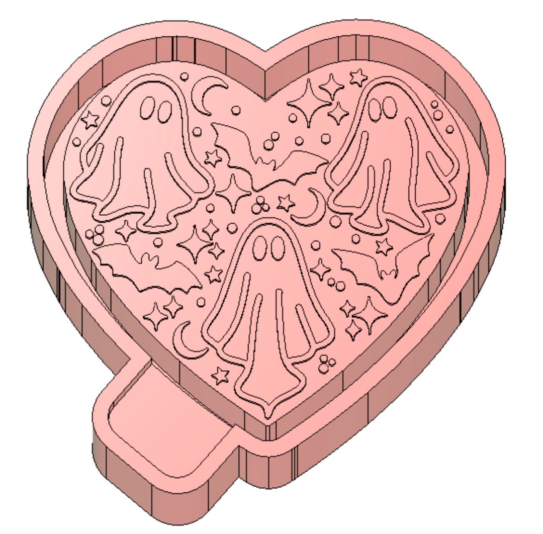 Ghost Heart Blank for Molding 3D Printer File STL - Etsy