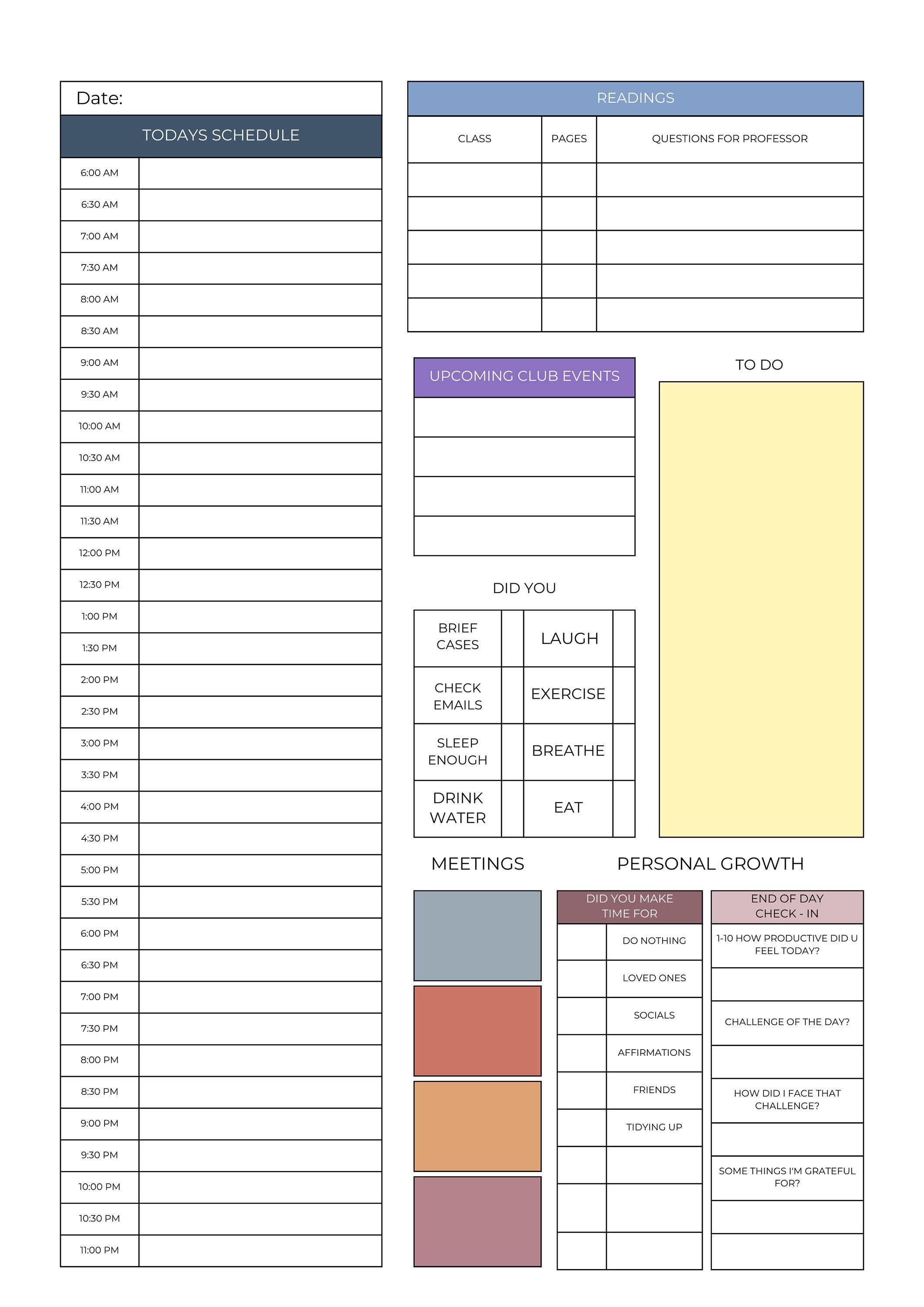 Law School Planner & Law School Case Brief Template Printable - Etsy