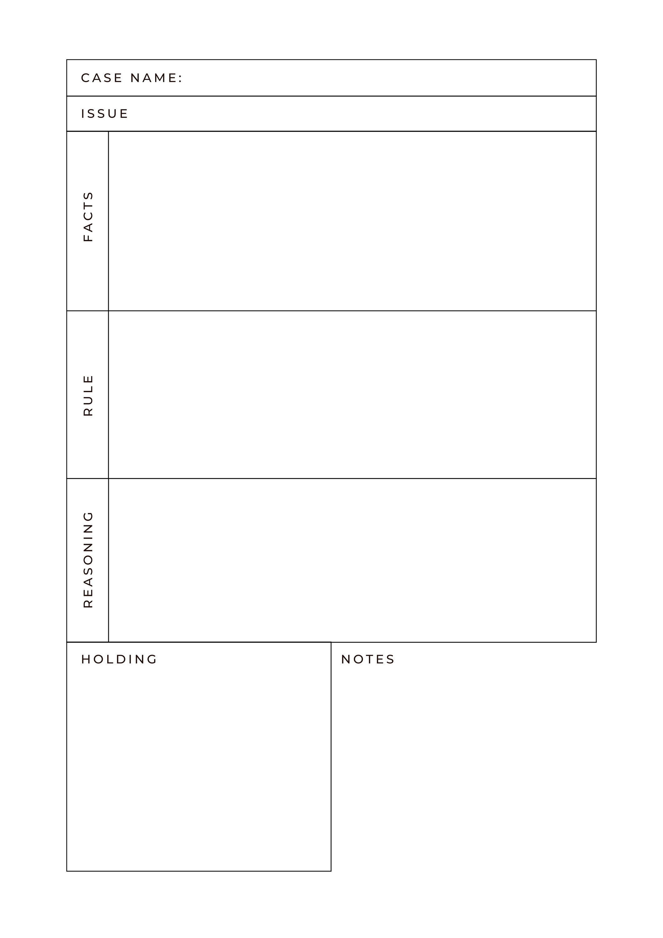 Law School Planner & Law School Case Brief Template Printable - Etsy