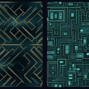 Cyberpunk Matrix Digital Paper - Seamless Digital Texture Backgrounds ...