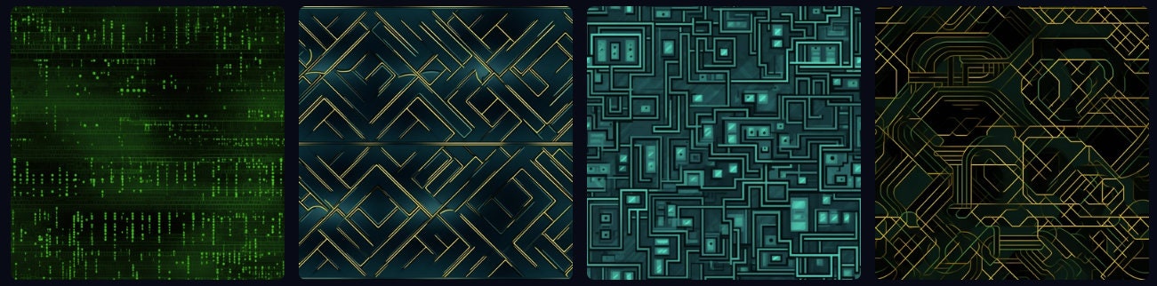 Cyberpunk Matrix Digital Paper - Seamless Digital Texture Backgrounds ...