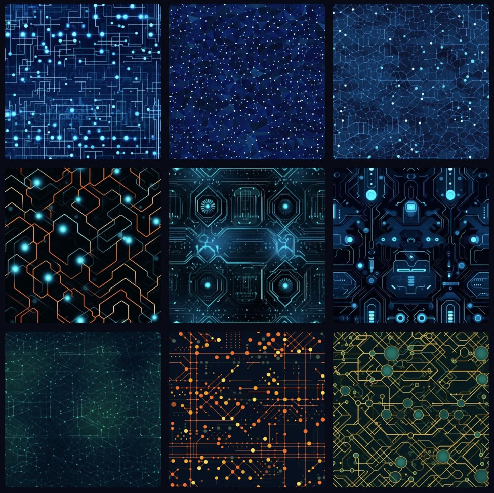 Cyberpunk Matrix Digital Paper - Seamless Digital Texture Backgrounds ...