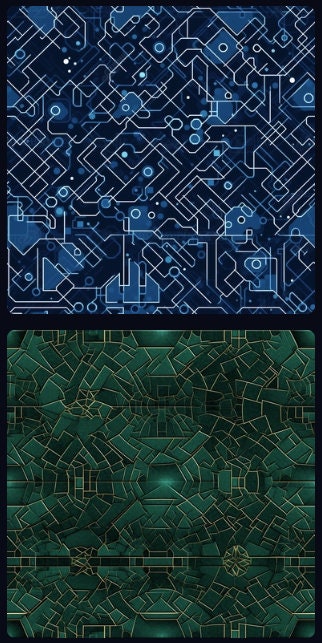 Cyberpunk Matrix Digital Paper - Seamless Digital Texture Backgrounds ...