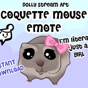 Coquette Mouse Meme Twitch Emote for Youtube or Discord Servers ...