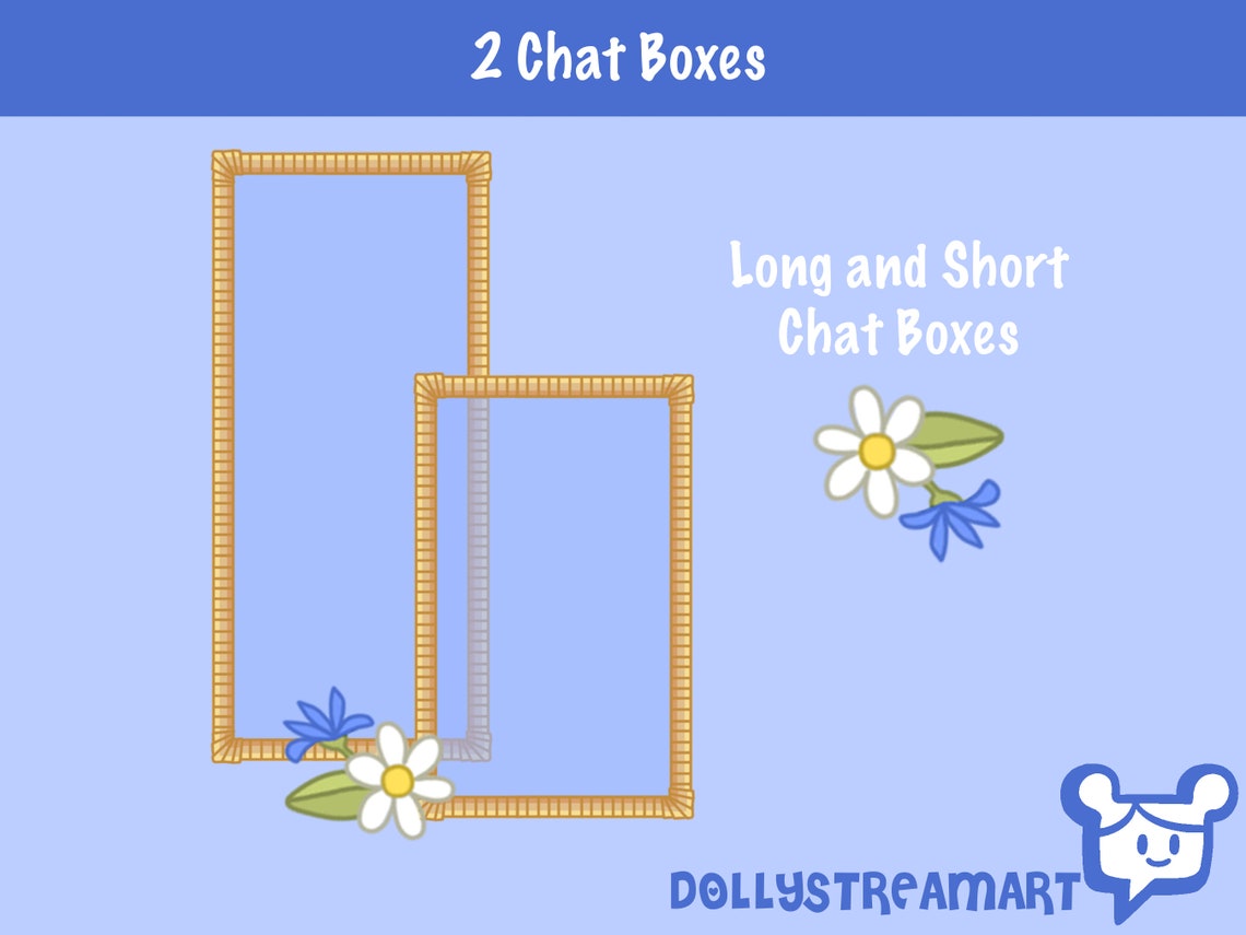 Cottagecore Twitch Overlay Pack for Stream, Cornflower Kawaii Cozy ...