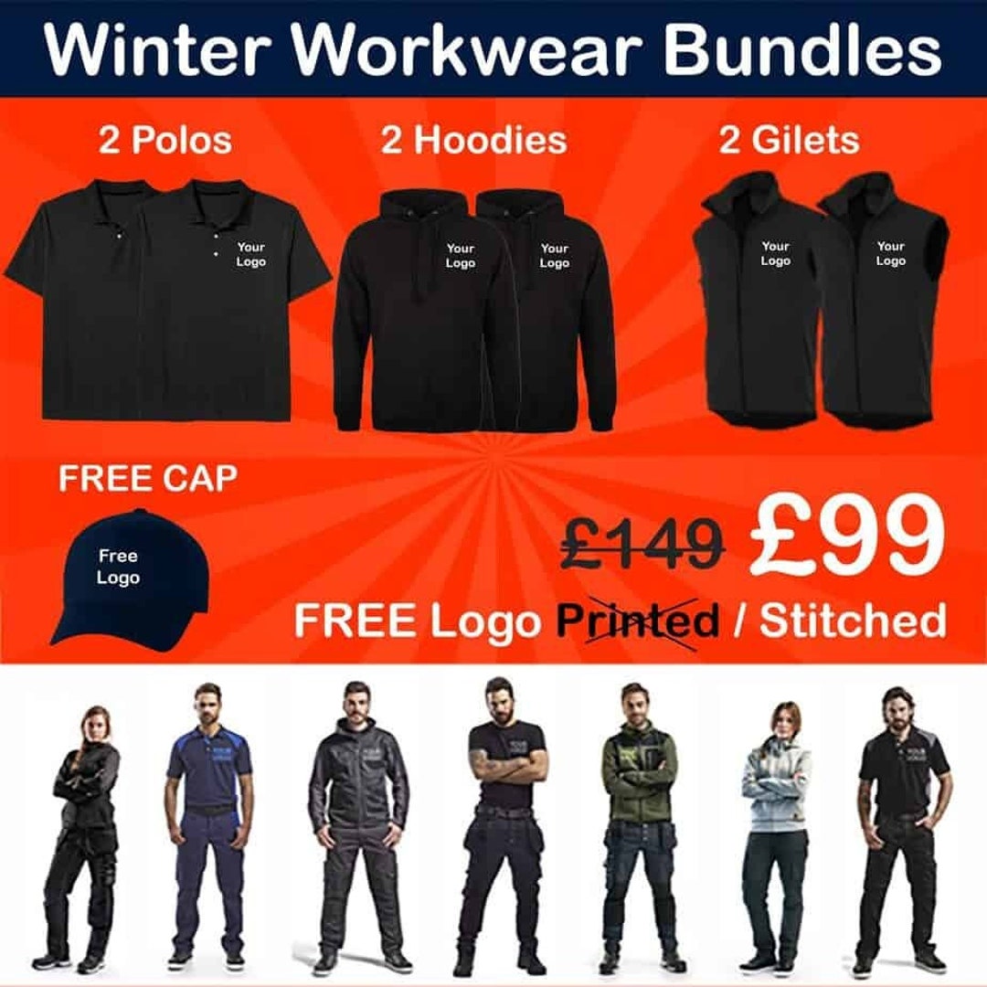 Workwear Bundles Winter Workwear Bundle With Your Logo Embroidered, Mix ...