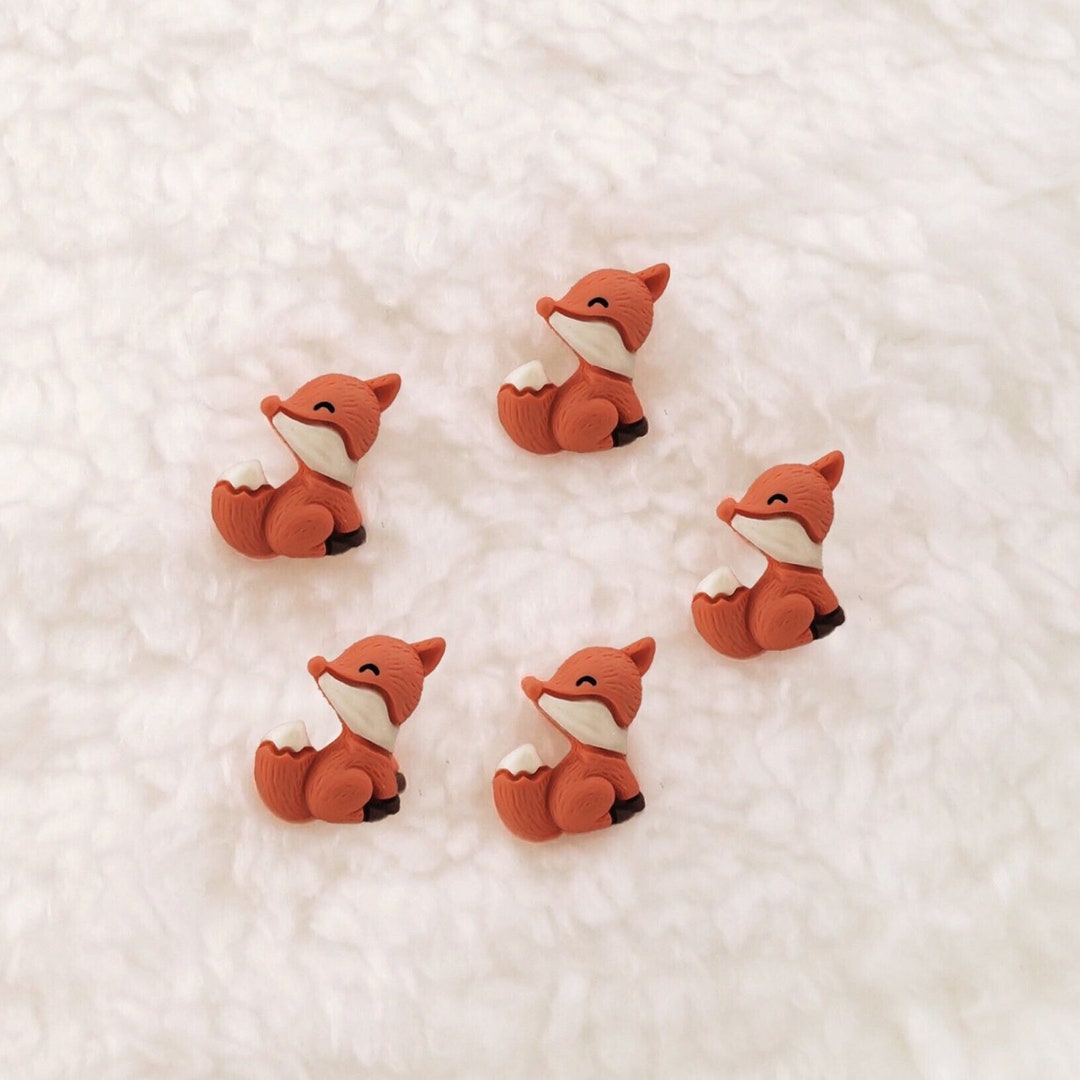 Fox Buttons Baby Buttons With Eyelet/shank for Kids Clothes, Animal ...