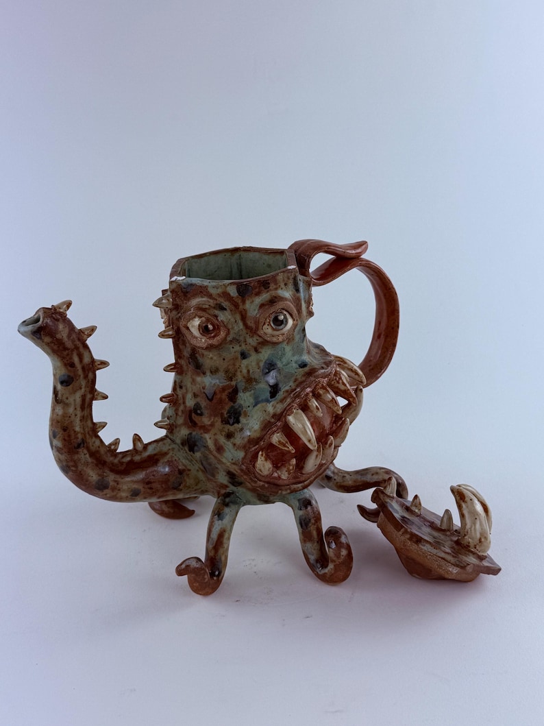 Fuctional Ceramic Monster Teapot - Etsy