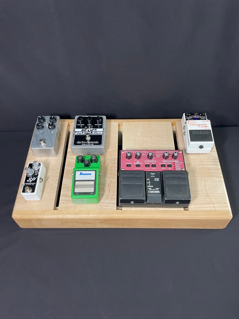 Effects Pedalboard Curly Maple And Cherry Etsy