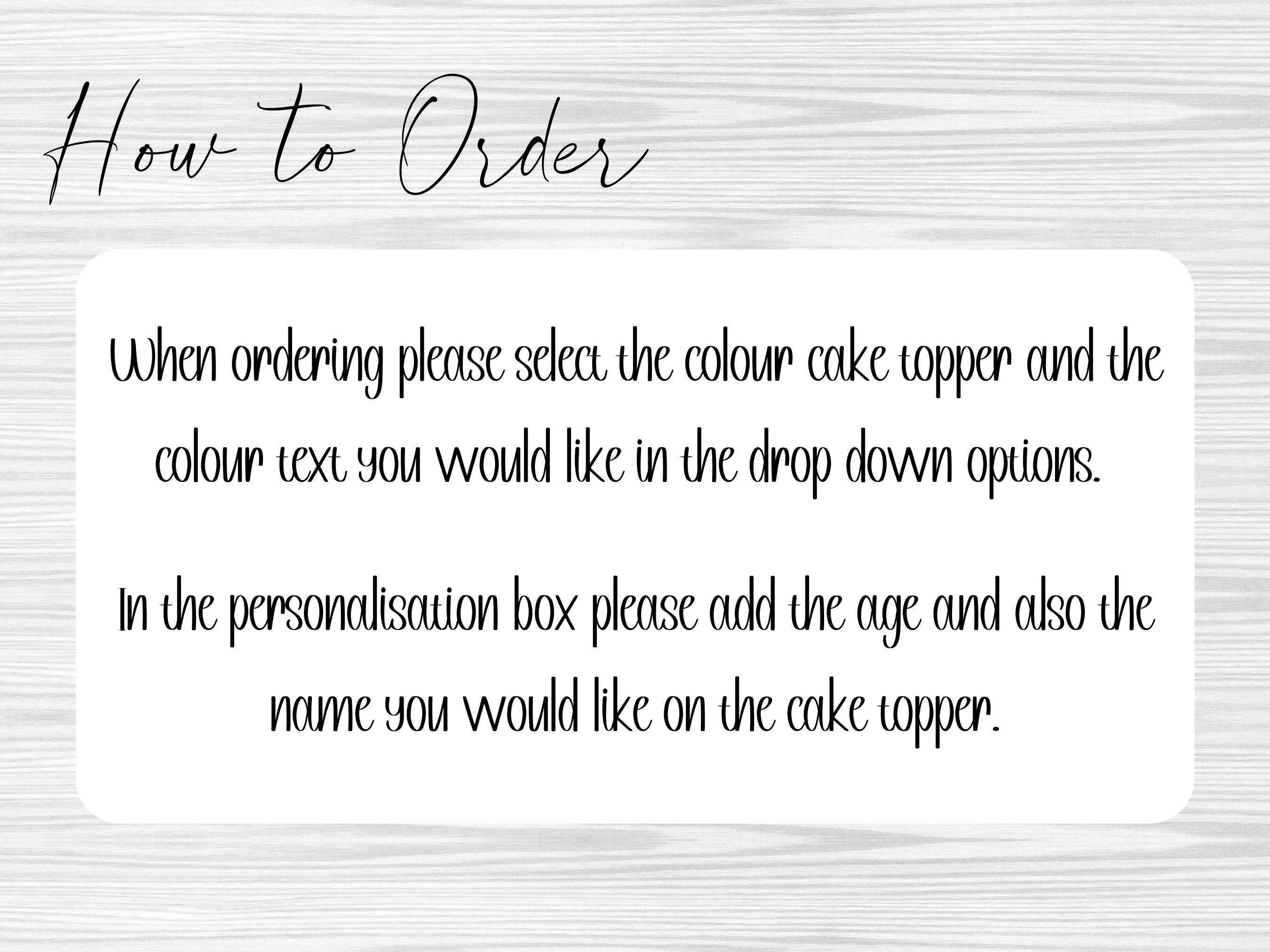 Personalised Cake Topper Birthday Cake Topper Acrylic Etsy