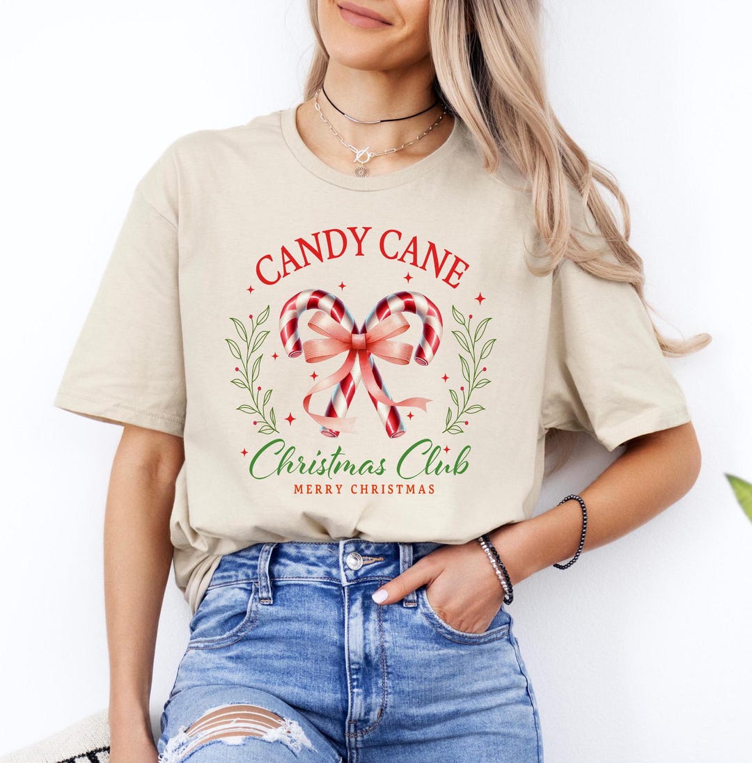Candy Cane Christmas Club Shirt, Christmas Season Sweatshirt, Merry ...