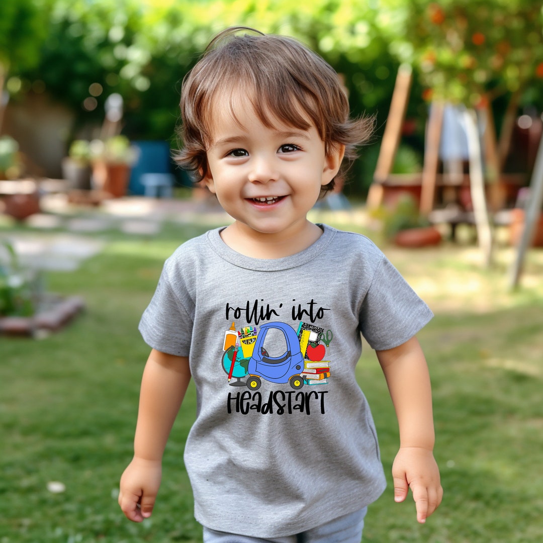 Rollin' Into Head Start T-shirt, Early Headstart Shirt, First Day of School Tee, Hello Headstart ...