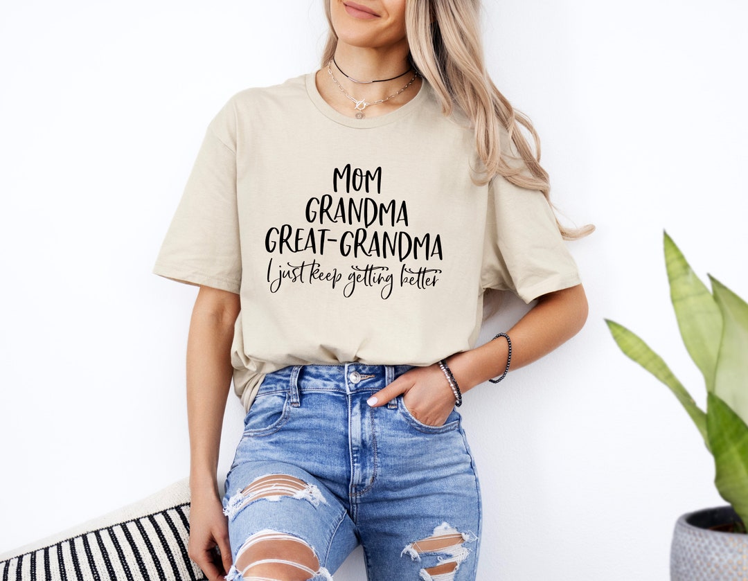 Mom Grandma Great-grandma Shirt, Pregnancy Announcement, Gift for Great ...