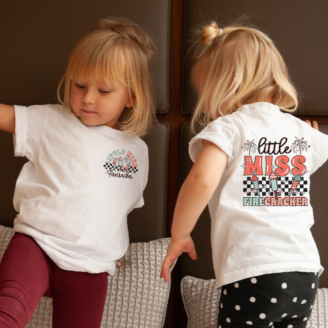 Little Miss Firecracker Shirt, 4th of July Shirt, Red White and Blue ...