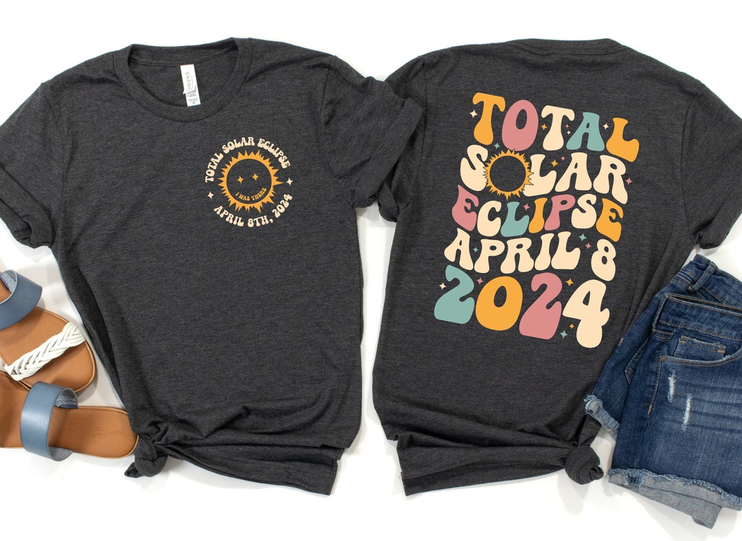 Total Solar Eclipse 2024 Shirt, April 8 2024, USA Map, Path of Totality ...