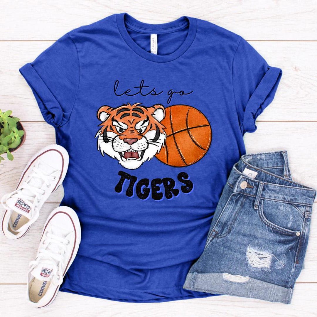 Lets Go Tigers Shirt, Go Tigers, Cute Basketball Tee, Tiger Spirit ...