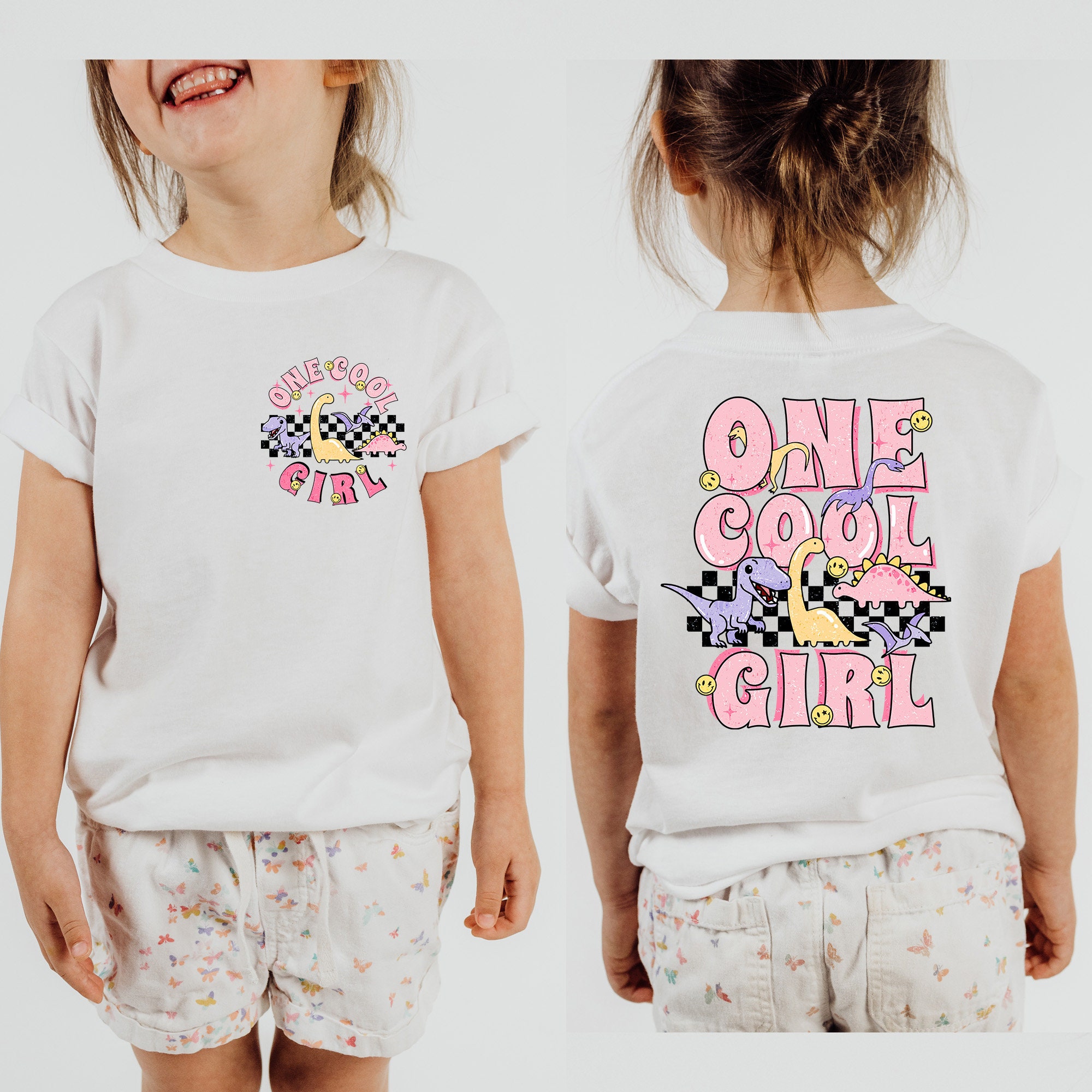 Retro One Cool Girl Shirt, Girl Kid Toddler Shirt, Birthday Girl Gift ...