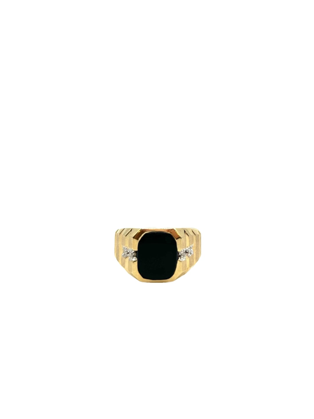 Men's Gold Onyx Ring - Etsy