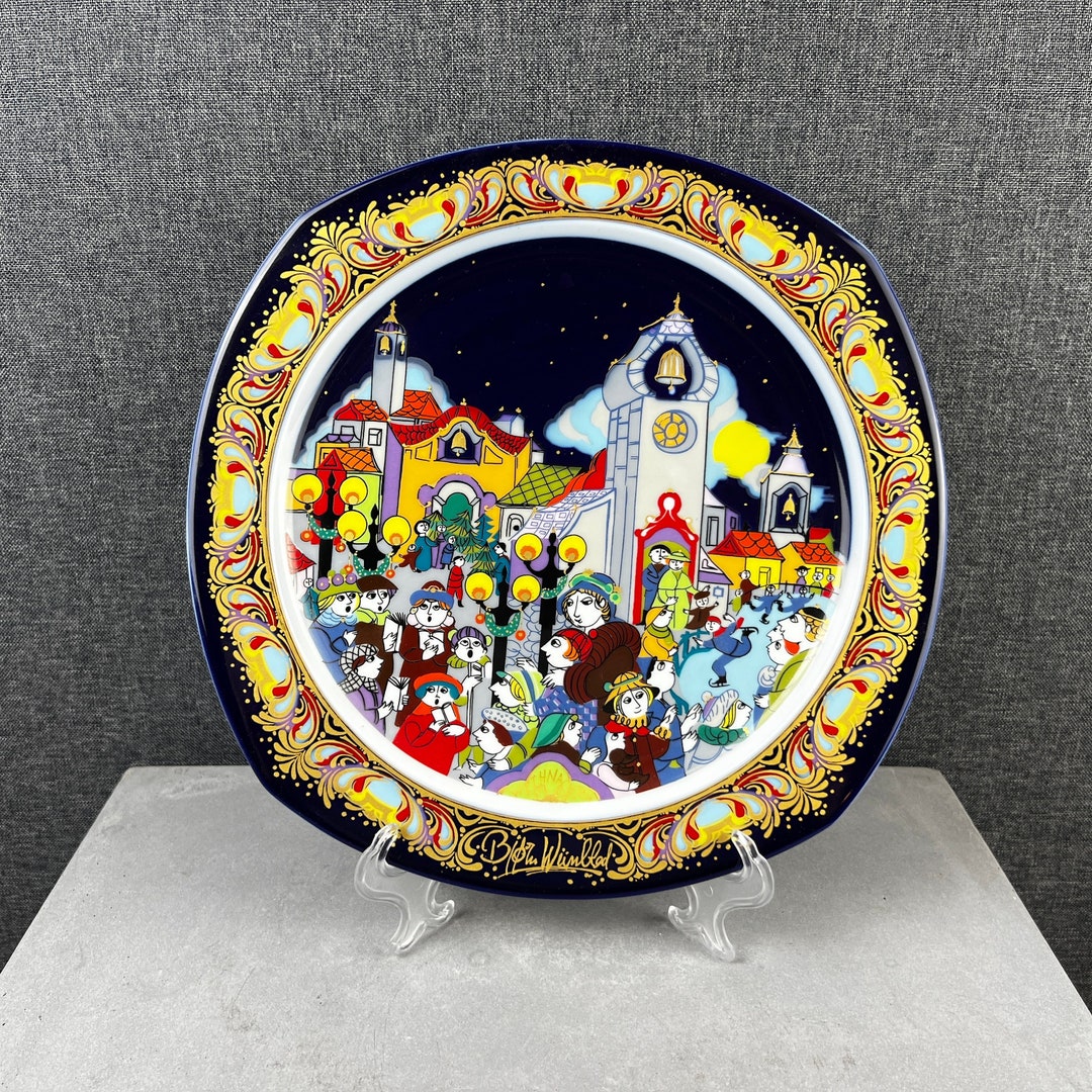 Bjorn Wiinblad Rosenthal Christmas Carols Porcelain Plate Year 1988 ...