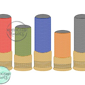 Shotgun Shells Machine Embroidery Design, Fall Bean Stitch Sketch ...