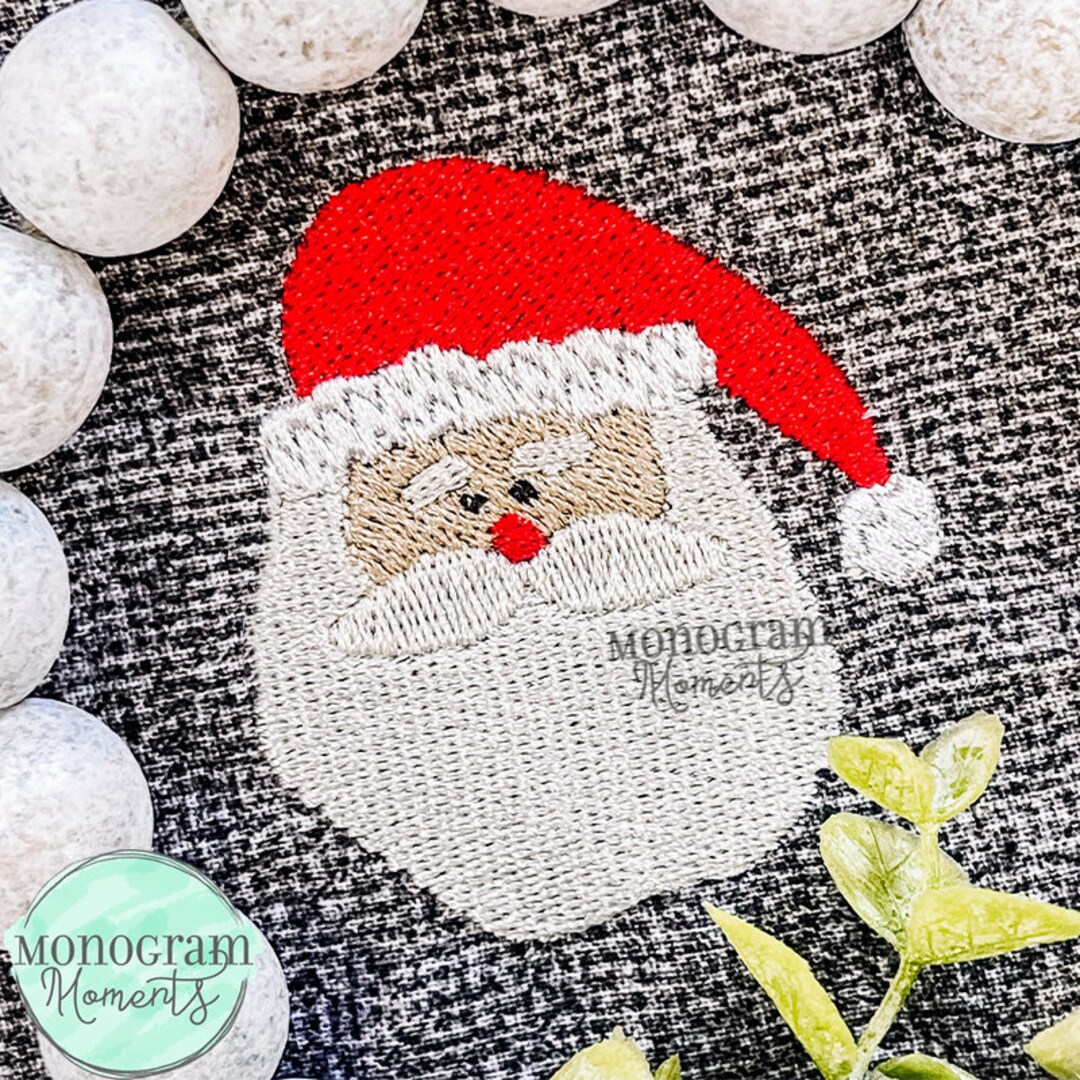 Santa Embroidery Design, Christmas Mini Fill Stitch Embroidery Design ...