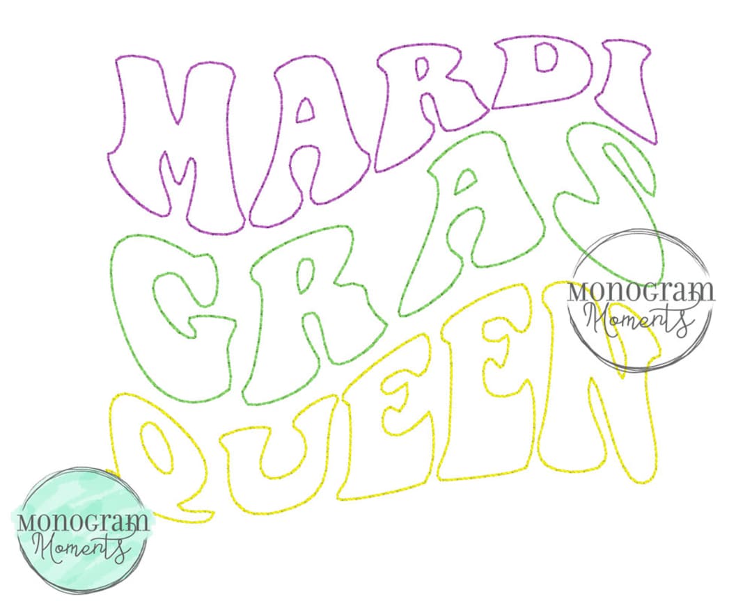 Mardi Gras Queen Embroidery Designs, Trendy Embroidery Designs ...