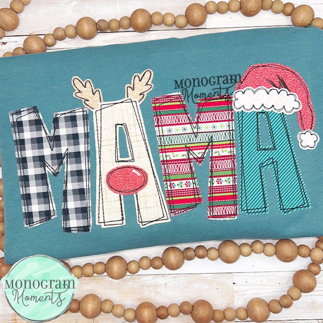 Christmas Font Accessories, Christmas Add-ons for Bean Applique Font ...