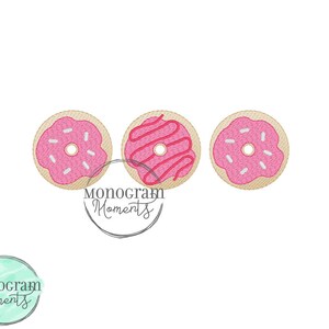 Doughnut Machine Embroidery Design File, Doughnuts Bean Stitch Sketch ...