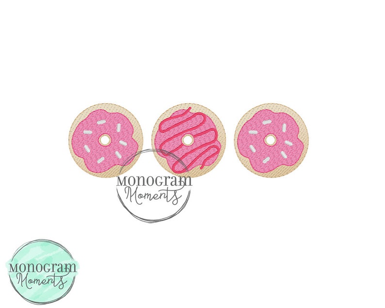 Doughnut Machine Embroidery Design File, Doughnuts Bean Stitch Sketch ...