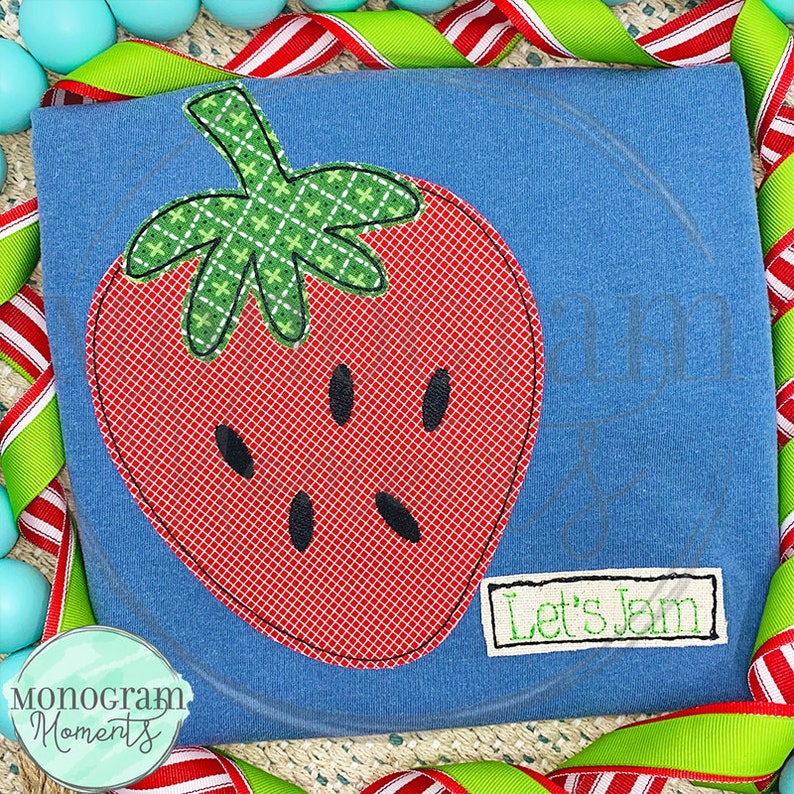 Strawberry Machine Embroidery Design File Strawberry Picking - Etsy