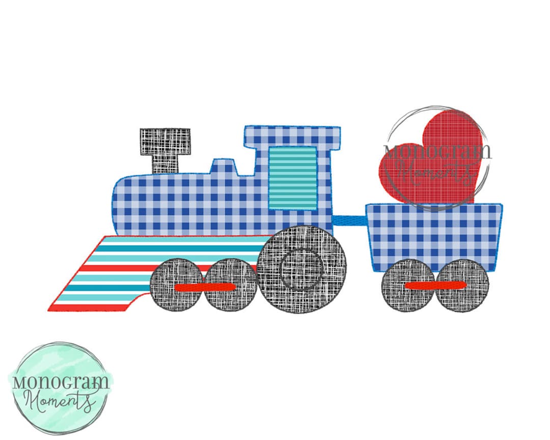 Heart Train Embroidery Design, Trendy Embroidery Designs, Embroidery ...