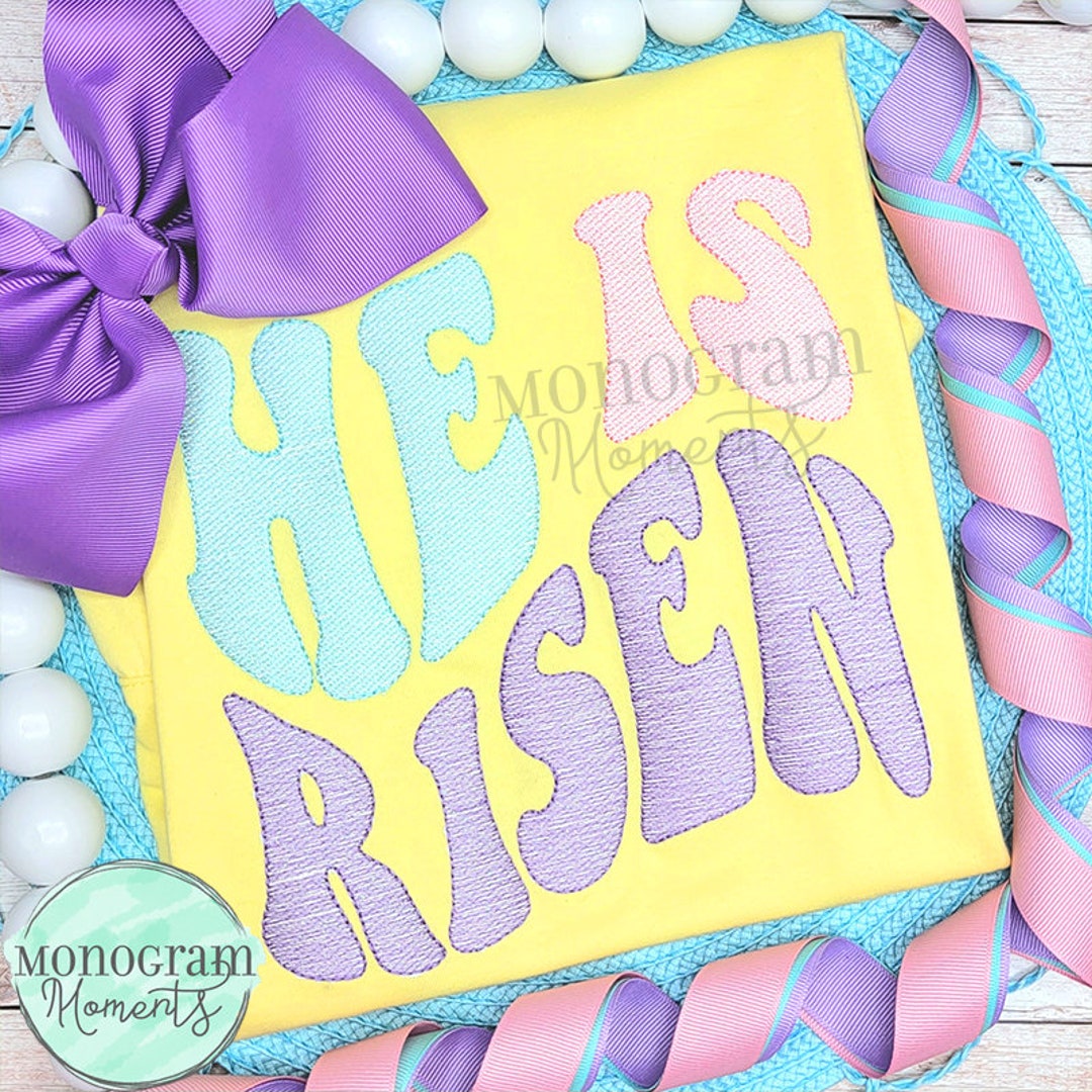 He is Risen Easter Machine Embroidery Design, Retro Sketch Embroidery ...