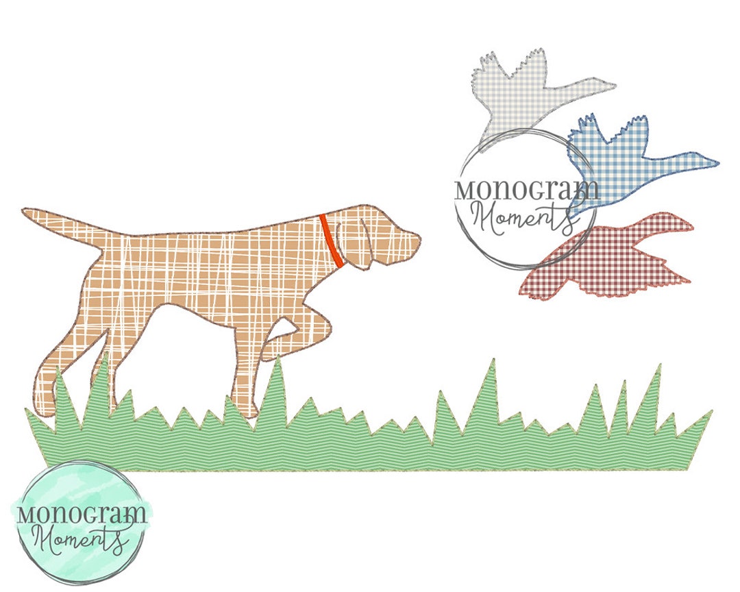 Lab and Duck Hunting Machine Embroidery Design File, Hunting Bean ...
