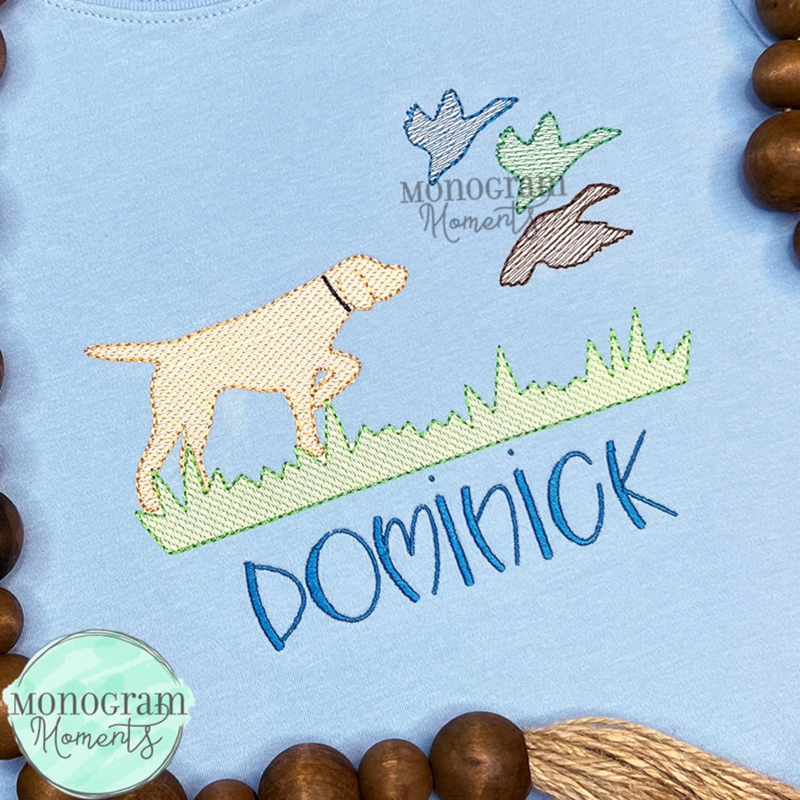 Lab and Duck Hunting Embroidery Design Trendy Embroidery - Etsy