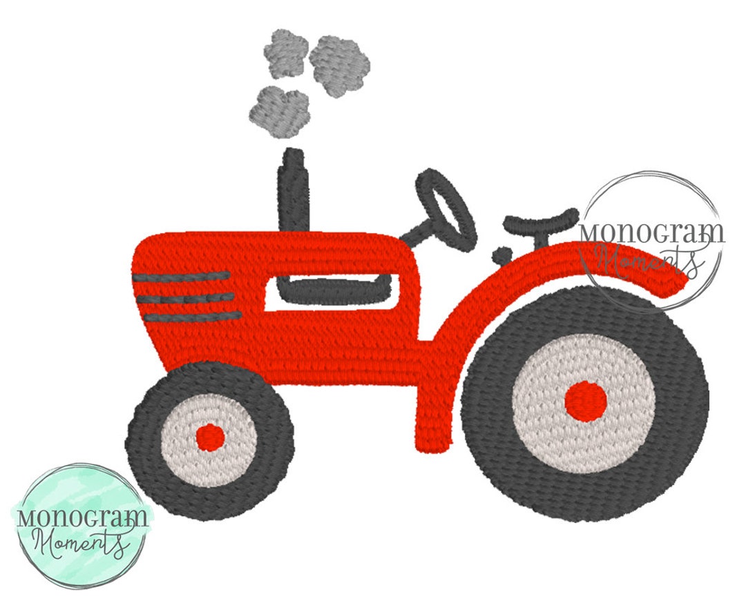 Vintage Tractor Mini Embroidery, Trendy Embroidery Design, Embroidery ...