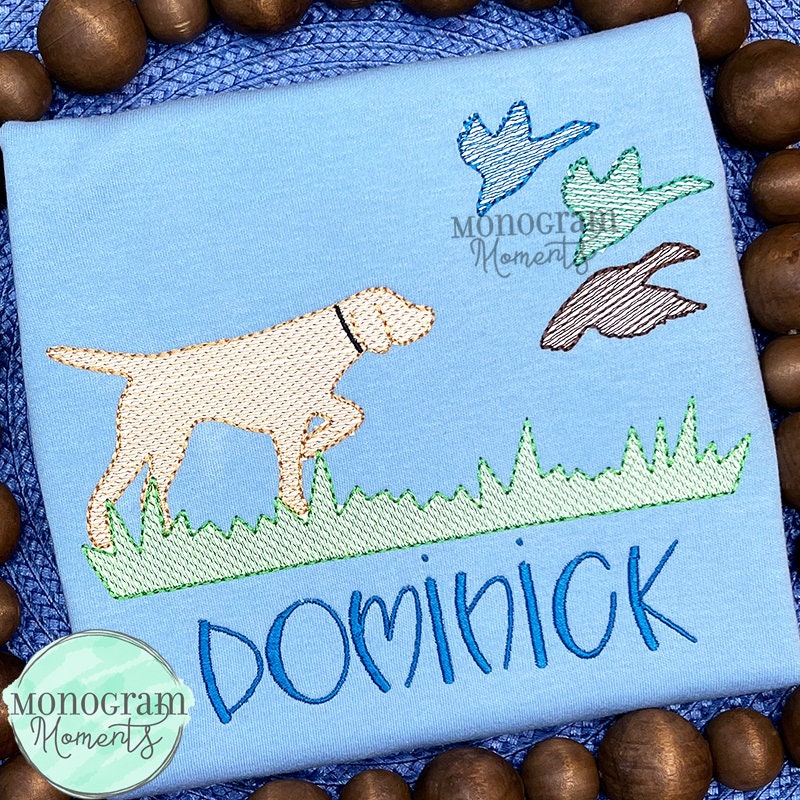 Lab and Duck Hunting Embroidery Design Trendy Embroidery - Etsy