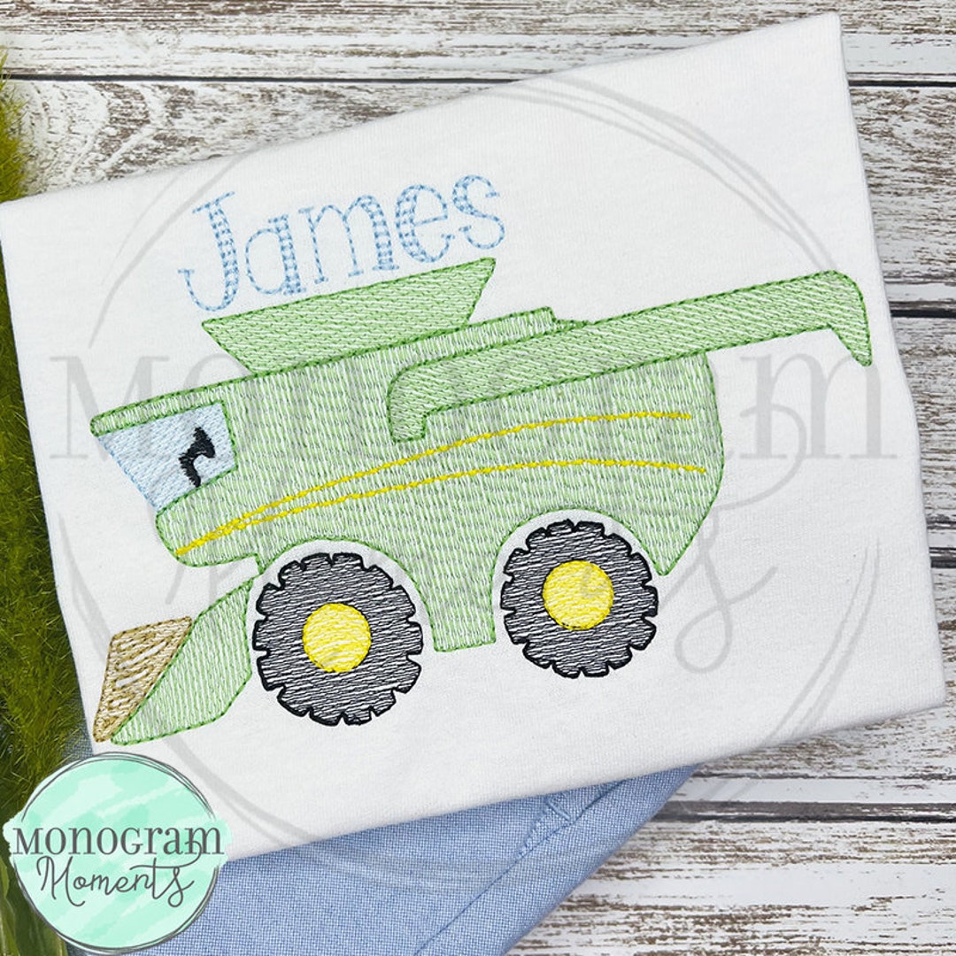 Combine Machine Embroidery Design, Construction Bean Stitch Sketch ...