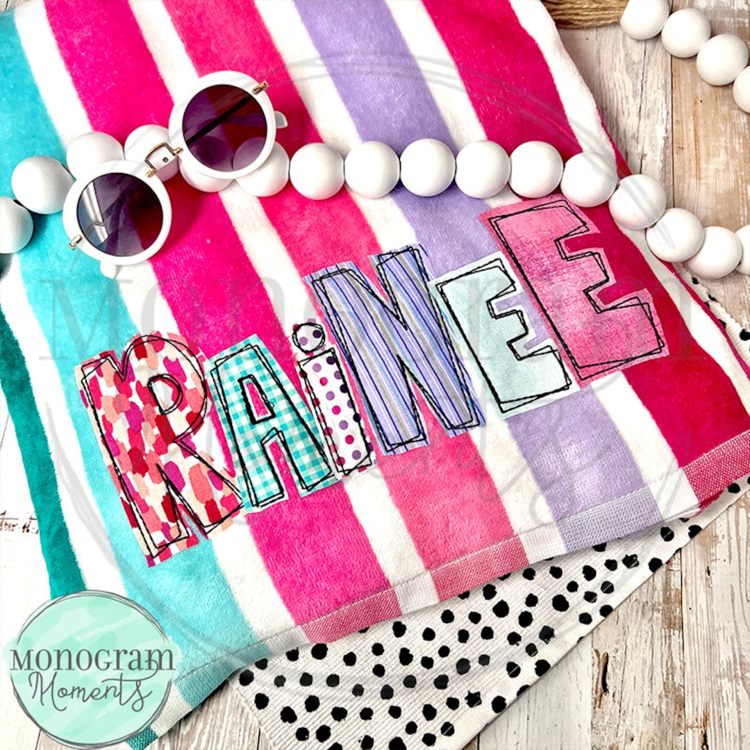 Scribble Bean Applique BX Font, Bean Stitch Embroidery Font, Applique ...