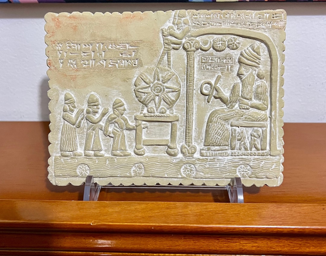 Sumerian Shamash Sun God Cuneiform Tablet/ Mesopotamian Gods/ Cuneiform ...