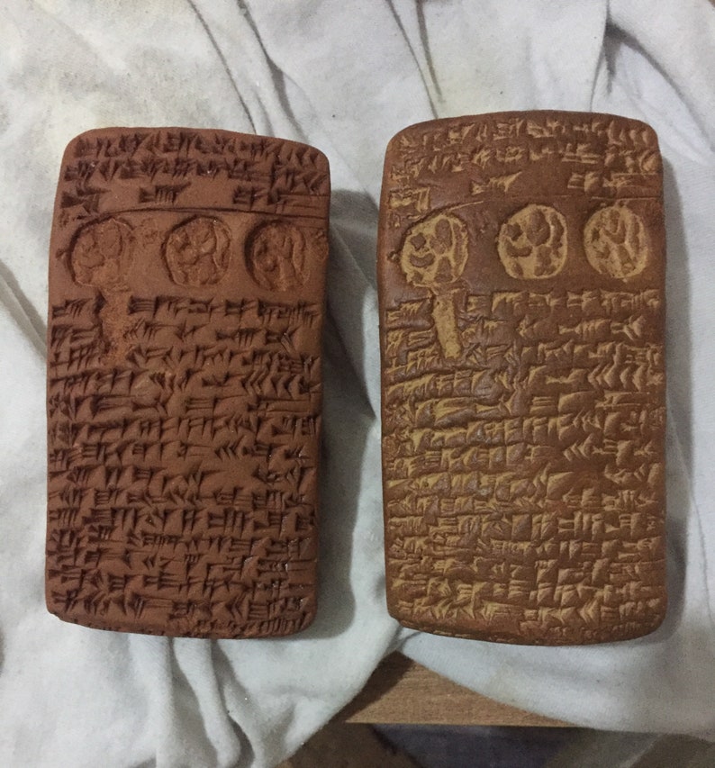 Neo-assyrian Clay Cuneiform Tablet - Etsy