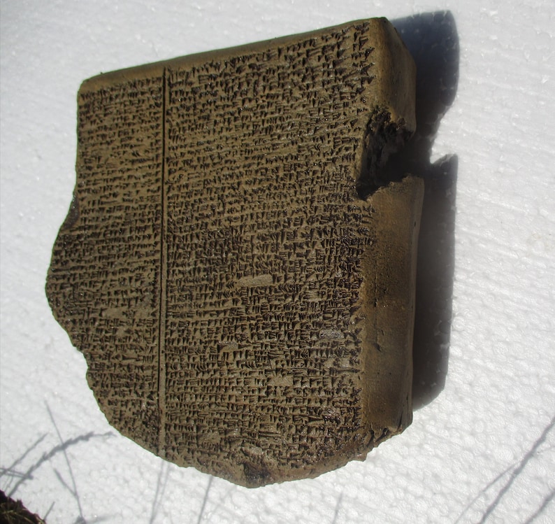 Epic of Gilgamesh Clay Tablet: Nineveh Flood Story Recreation - Etsy
