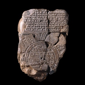 Babylonian World Map Clay Tablet Replica: Sumerian Cuneiform Imago ...