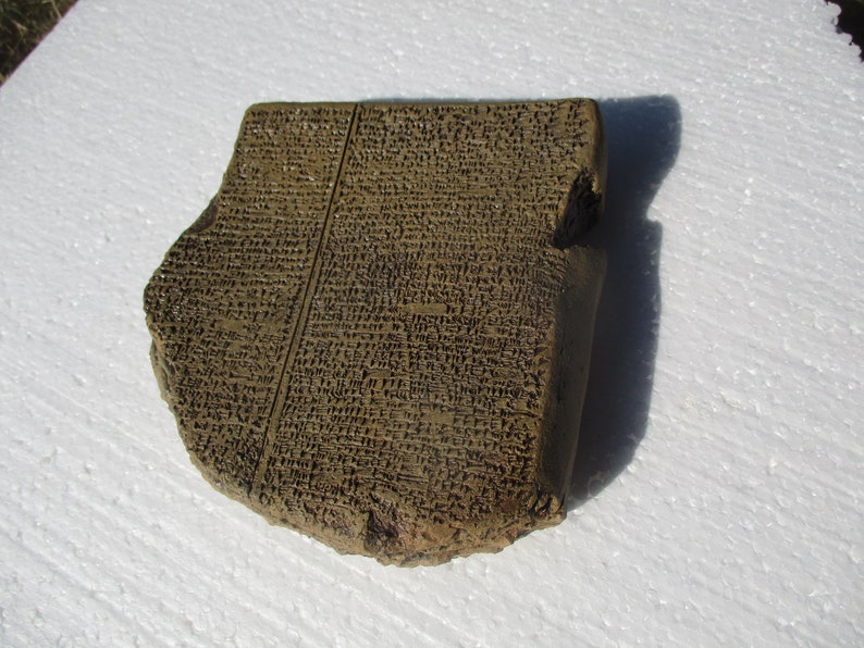 Epic of Gilgamesh Clay Tablet: Nineveh Flood Story Recreation - Etsy