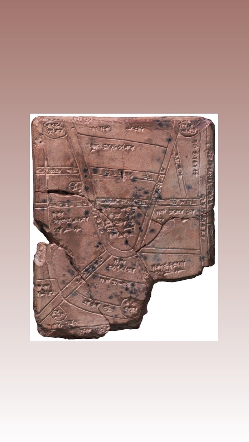 Nippur Map Clay Tablet: Babylonian Replica (5x4.3 Inches) - Etsy