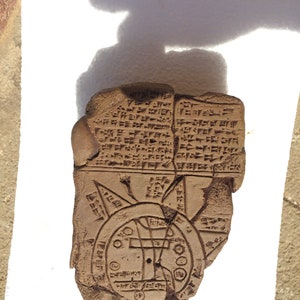 Babylonian World Map Clay Tablet Replica: Sumerian Cuneiform Imago ...