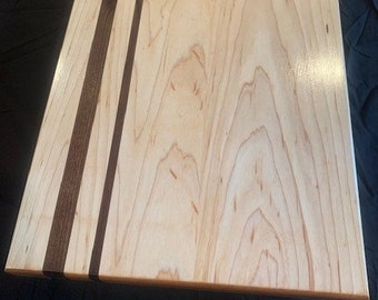 Large Striped Maple and Walnut Cutting Board - Etsy