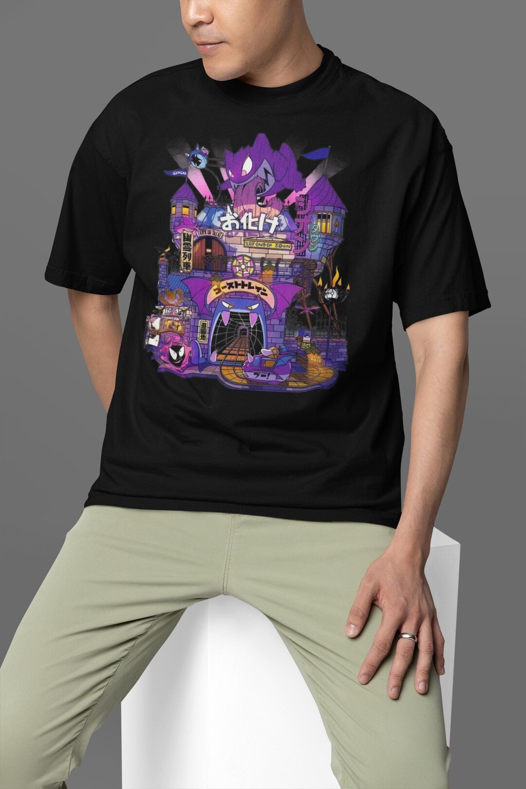 Halloween Pocket Monsters Art Graphic Tee Anime T-shirt Gift Idea ...